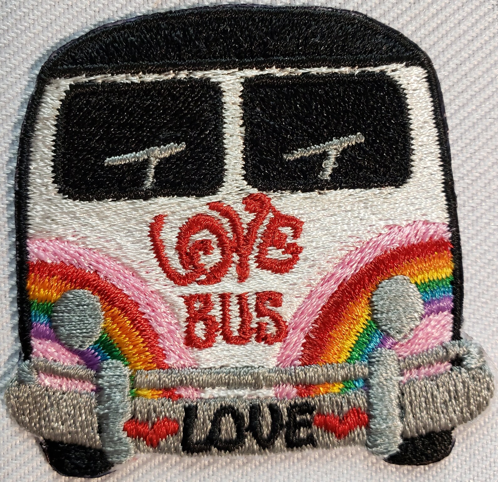 Iron on Embroidered Patch Love Bus Hippie Bus - Etsy