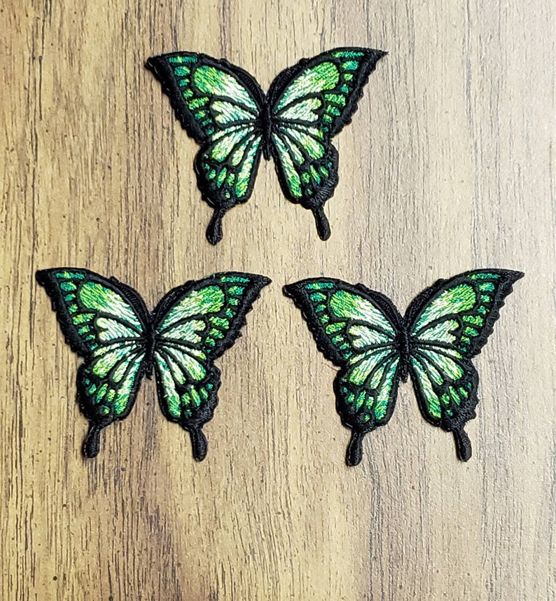 Embroidered Colorful Butterflies Iron on Patch 3 Pack - Etsy
