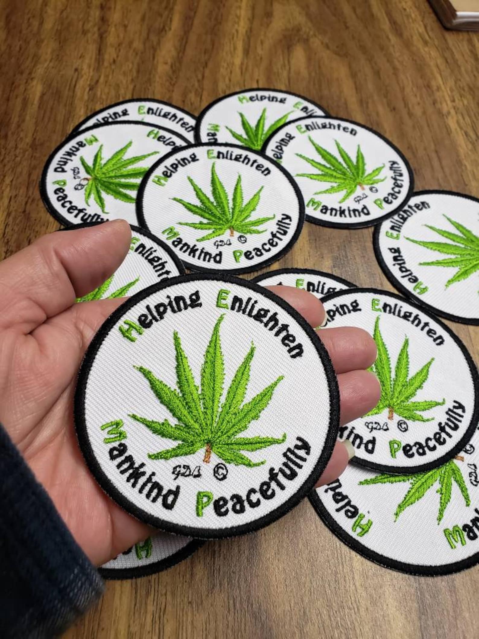 Embroidered Pot Leaf Patch Cannabis Leaf Patch Marijuana | Etsy