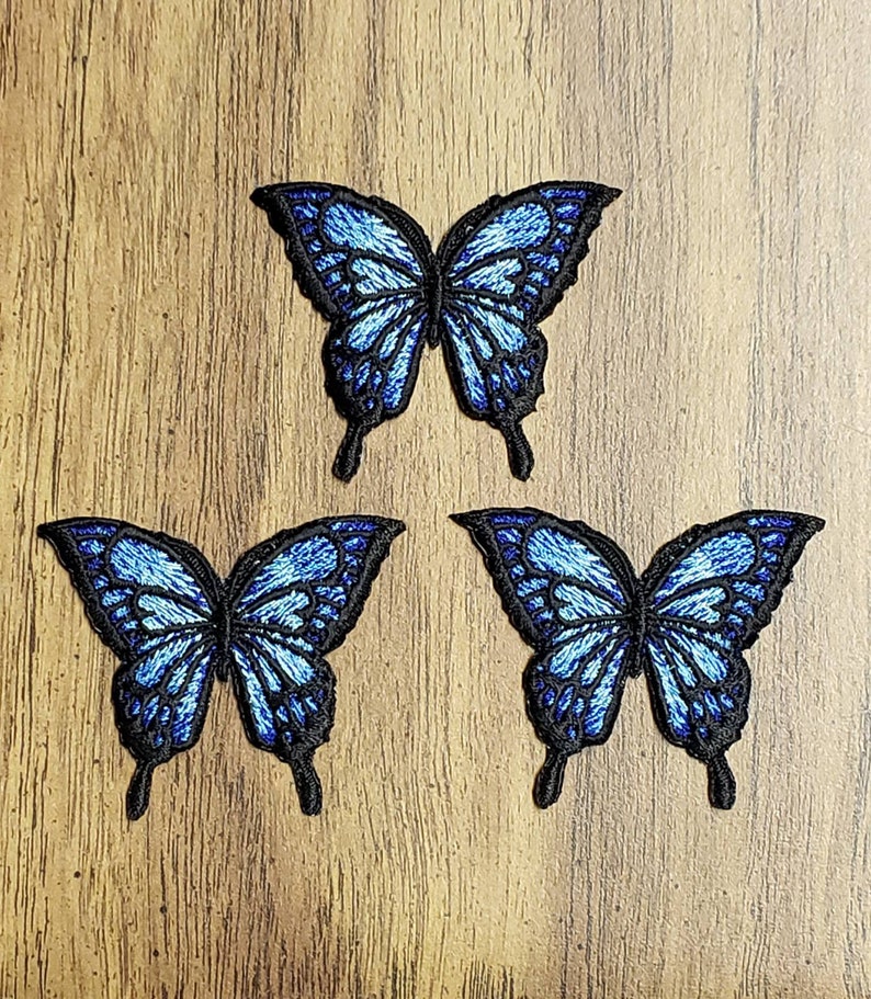 Embroidered Colorful Butterflies Iron on Patch 3 Pack - Etsy