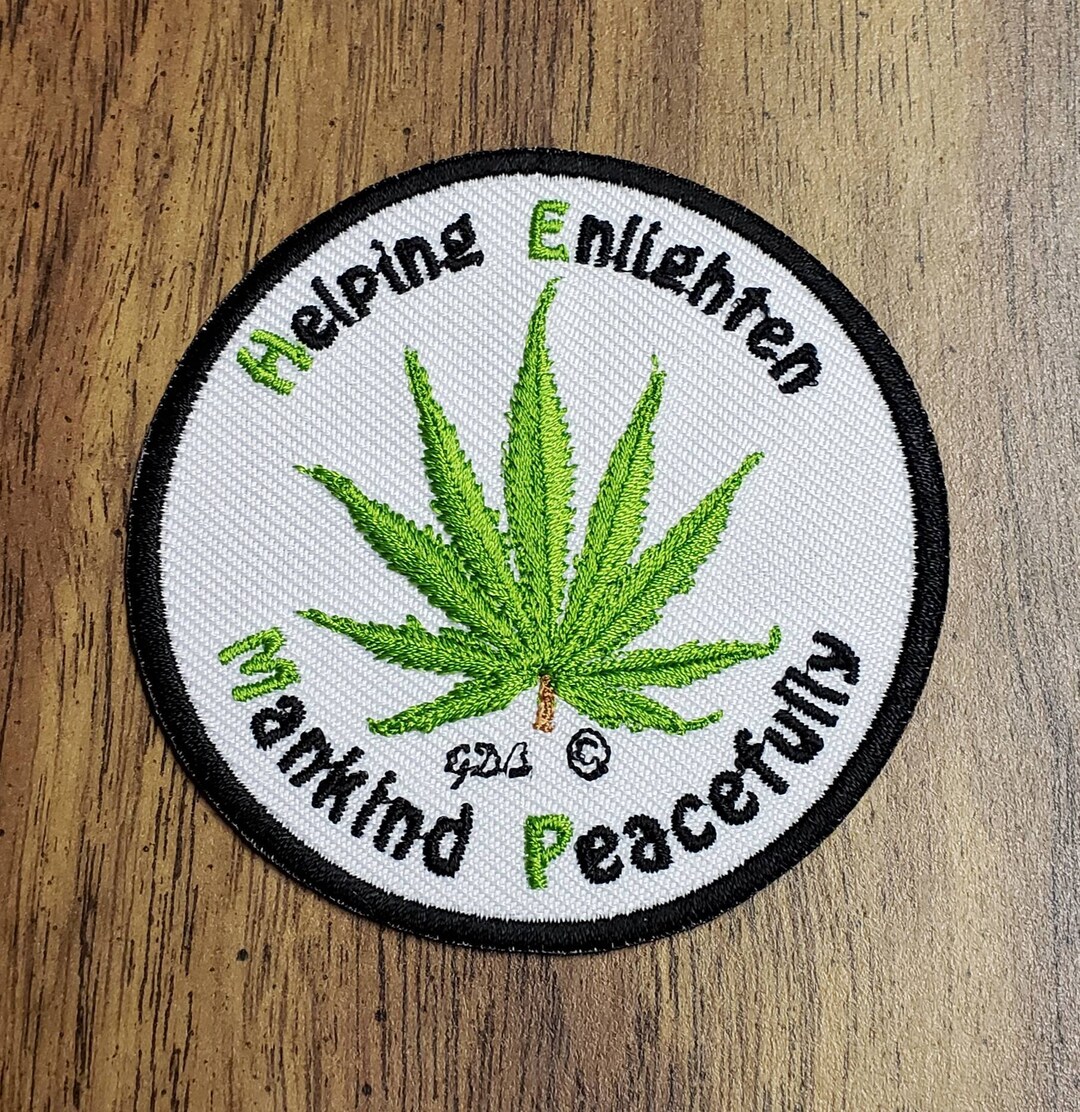 Embroidered Pot Leaf Patch, Cannabis Leaf Patch, Marijuana Leaf Patch ...