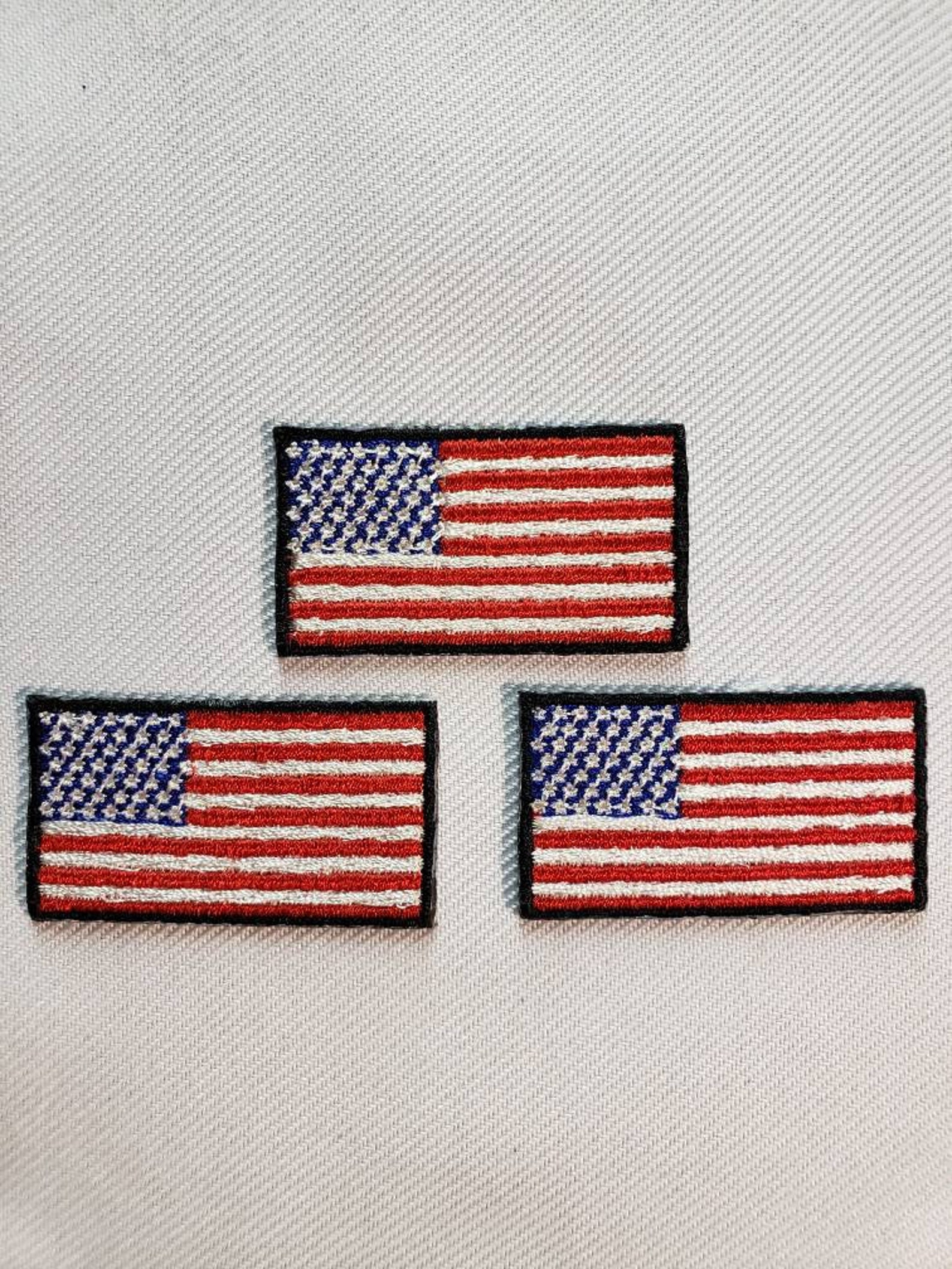 Iron on American Flag Patch 3 Pack - Etsy
