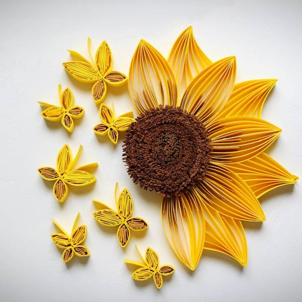 Quilled Sunflower - Etsy