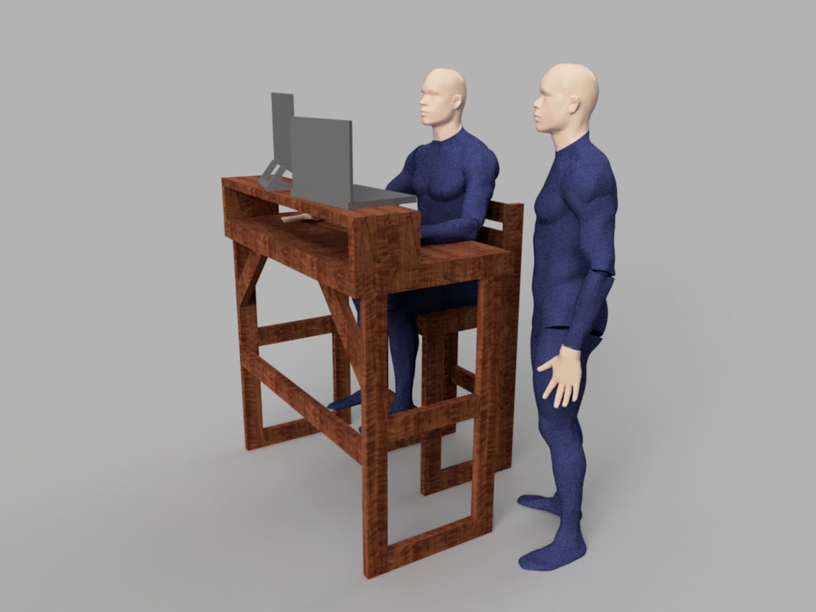 DIY 2x4 Standing Desk Plans - Etsy