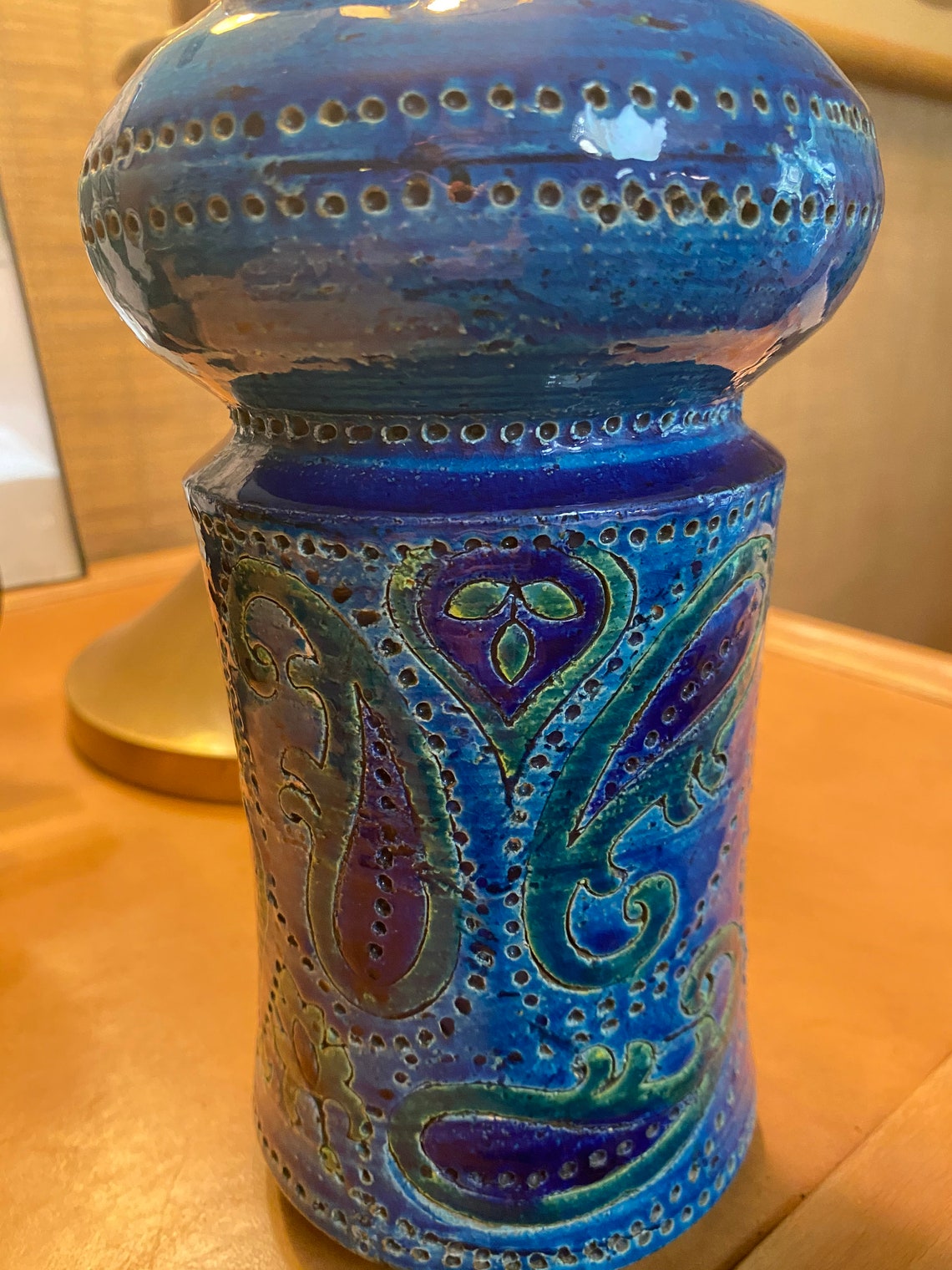 BITOSSI Rimini Blue Aldo Londi 8 Inch Vase Raymore Mid Century - Etsy