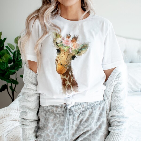 Giraffe Tee - Etsy