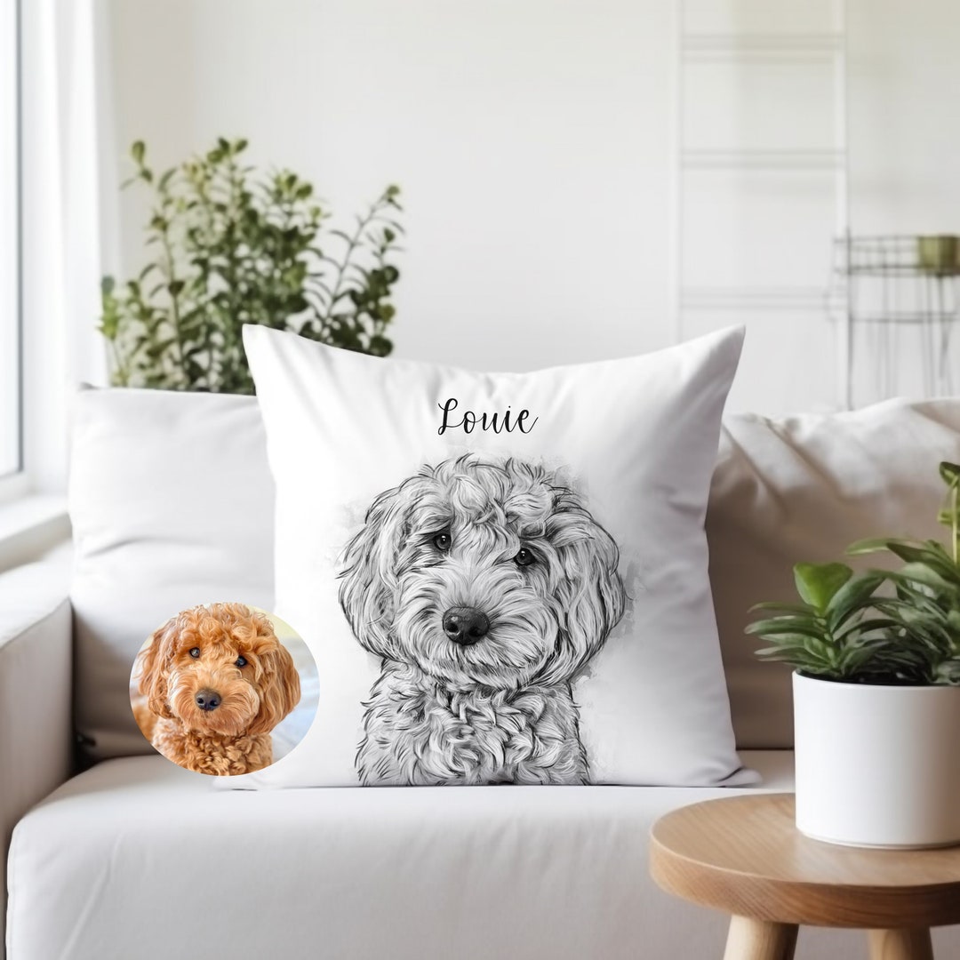 Custom Pet Pillow From Pet Photo, Customized Name Dog Pillow ...