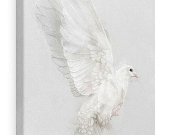 Dove Illustration Poster Bird Wall Art Animal Decor - Etsy