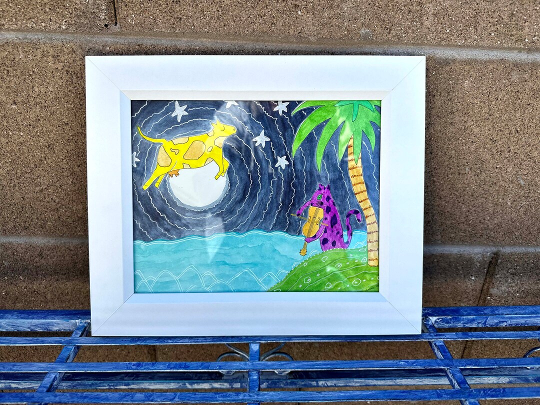Hey Diddle Diddle the Cow Jumped Over the Moon Original Signed ...