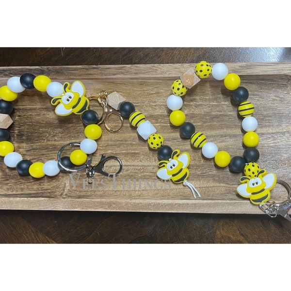 Bumble Bee Keychain - Etsy