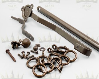 Solid Antique Brass Heavy Duty Portiere Rod 42 Long for - Etsy