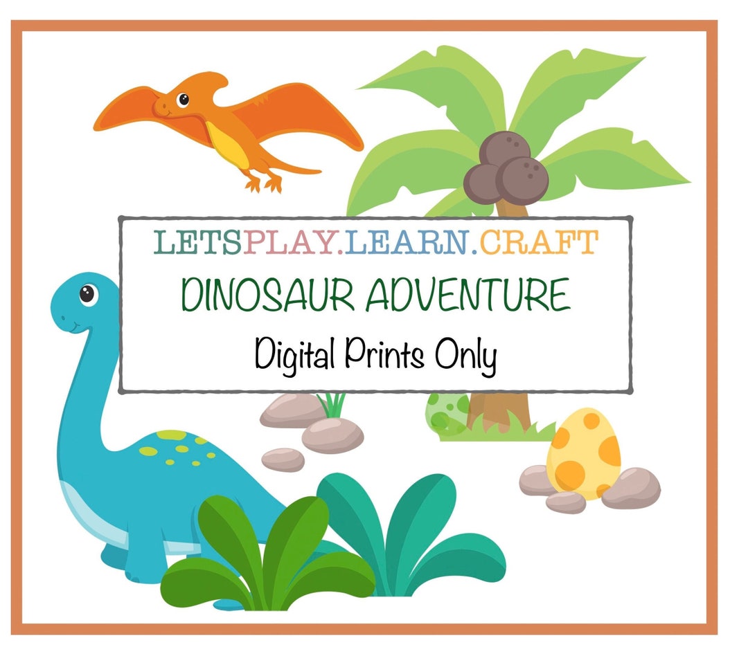 Dinosaur Adventure Digital Printable Activities | Downloadable PDF ...