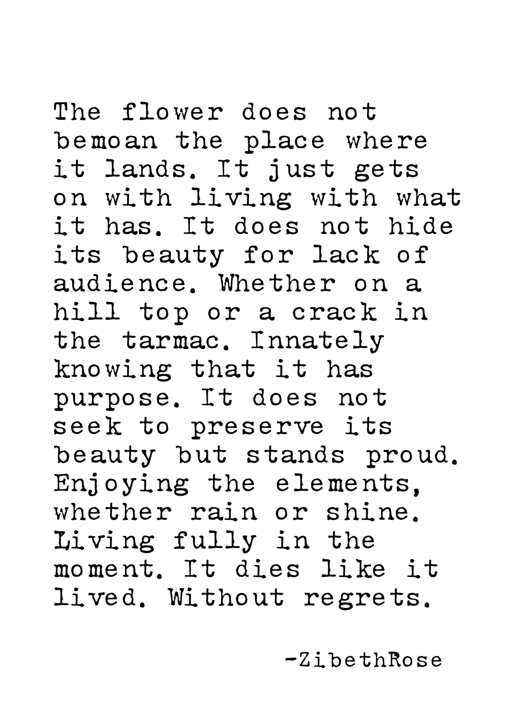 The Flower - Printable Poetry & Quotes - Inspiring Quote - Digital ...