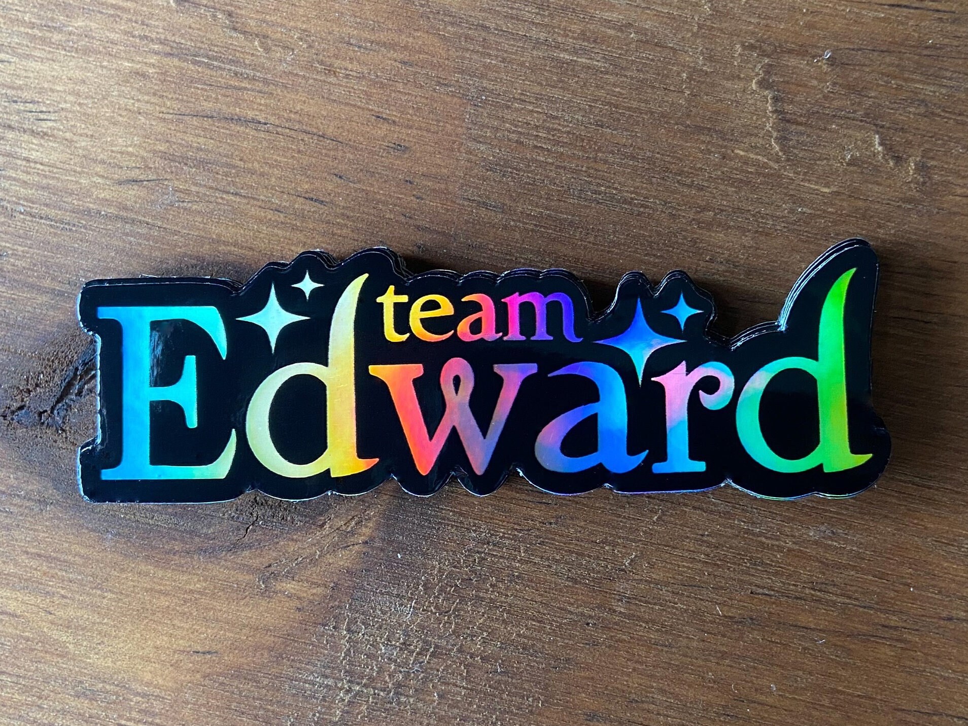 Team Edward Holographic Sticker - Etsy
