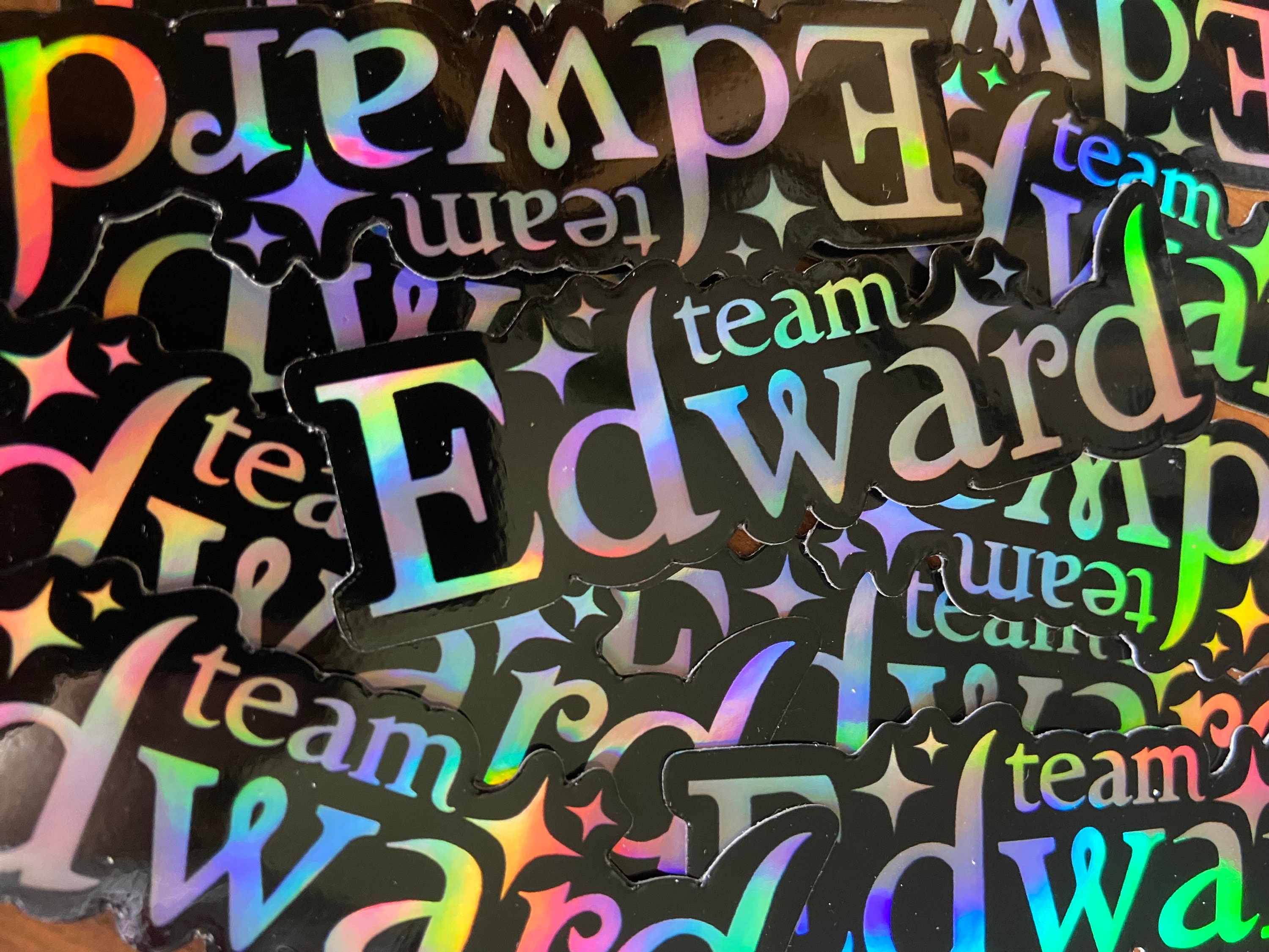 Team Edward Holographic Sticker - Etsy