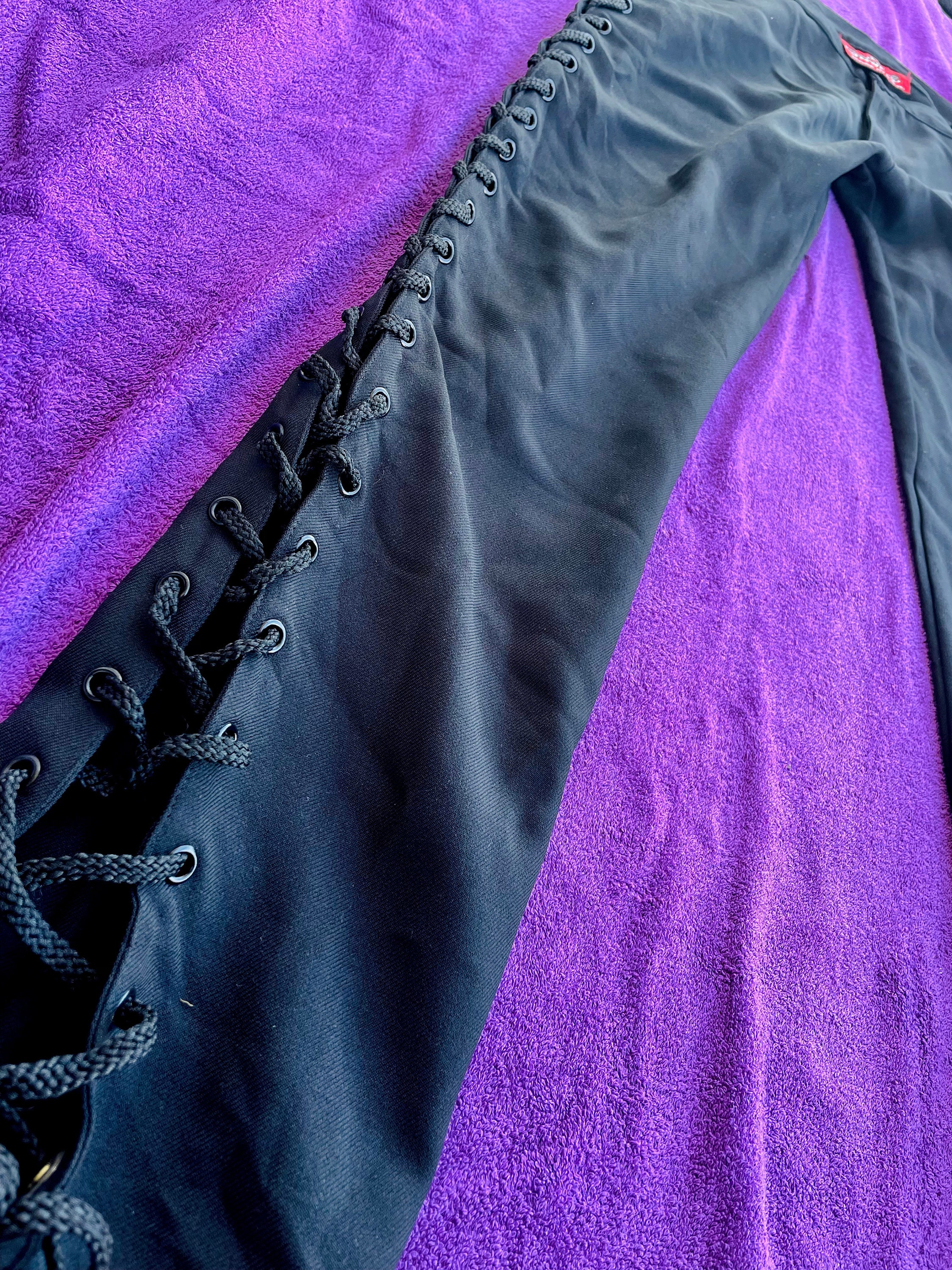 Lip Service - RARE 90s Lace up Pants - Etsy