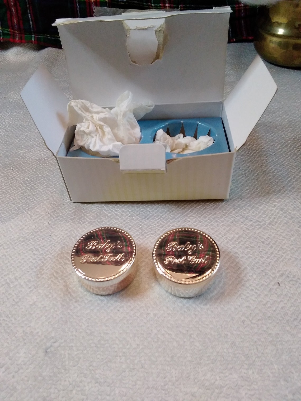 Reed and Barton First Tooth First Curl Keepsake Boxes - Etsy