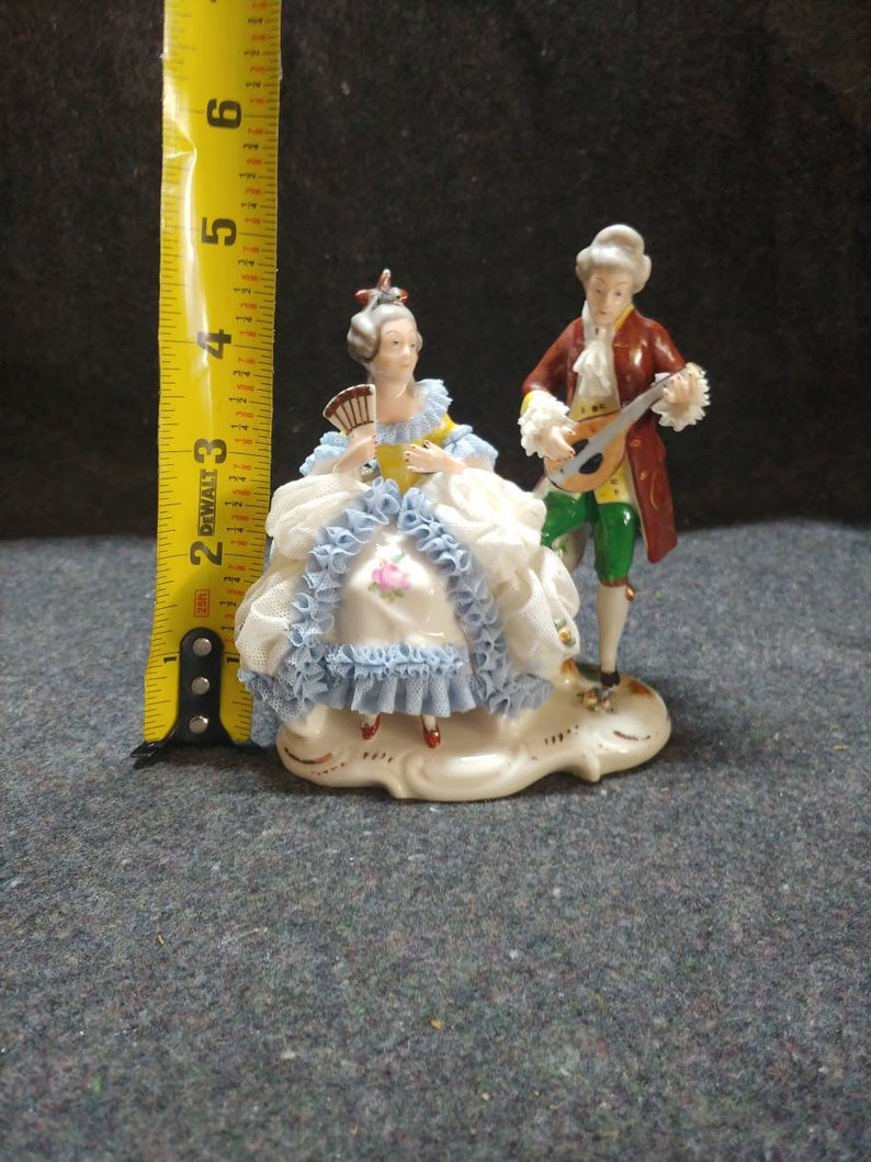 Dresden Meissen German Victorian Couple Figurine | Etsy