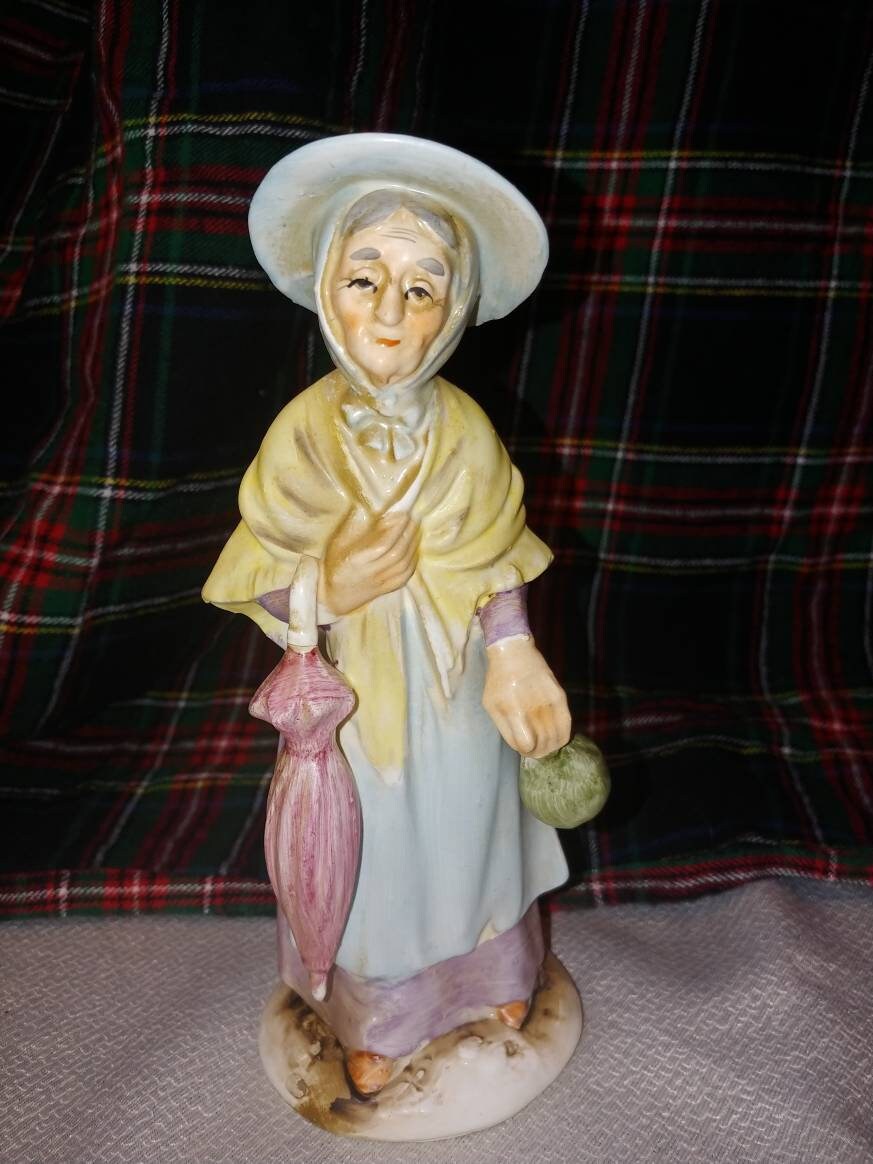 Vintage Old Man and Old Woman Figurines set of 2 - Etsy