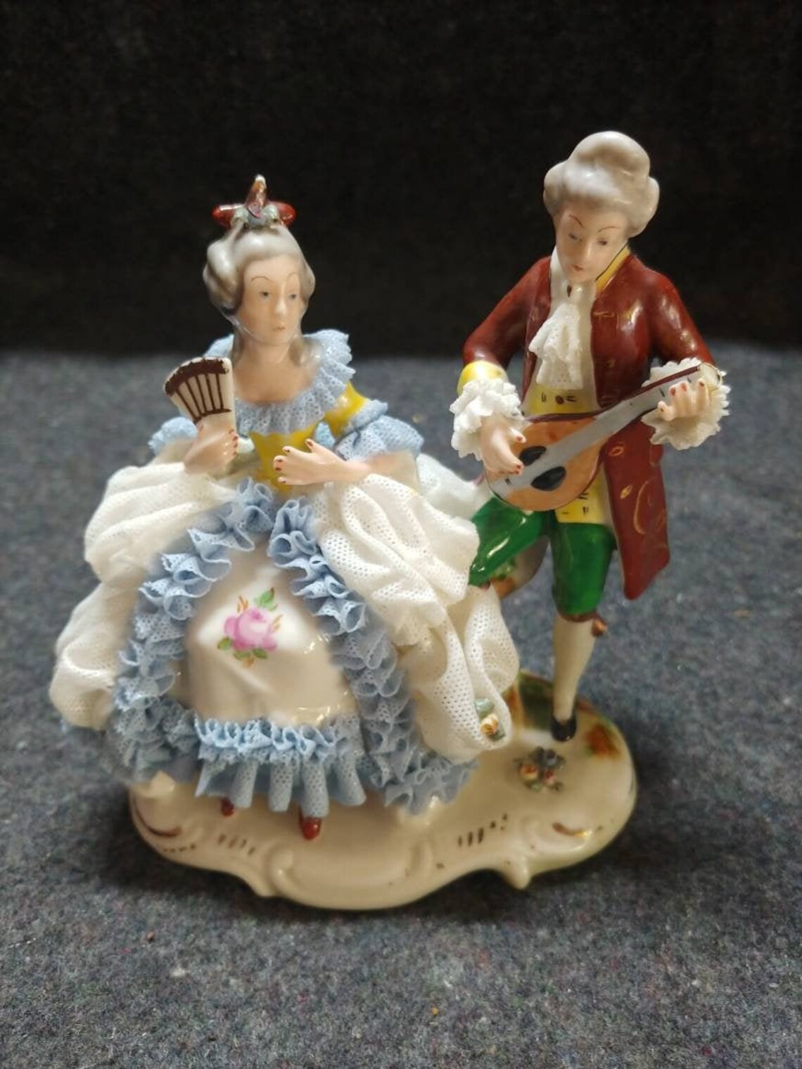 Dresden Meissen German Victorian Couple Figurine | Etsy