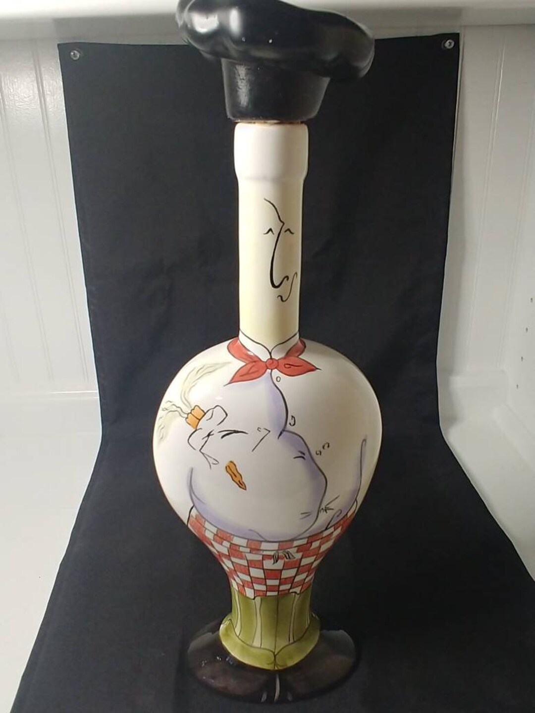 Decorative Hand-painted Kitchen Bottle by Artist Carrie Olsen Garrard ...