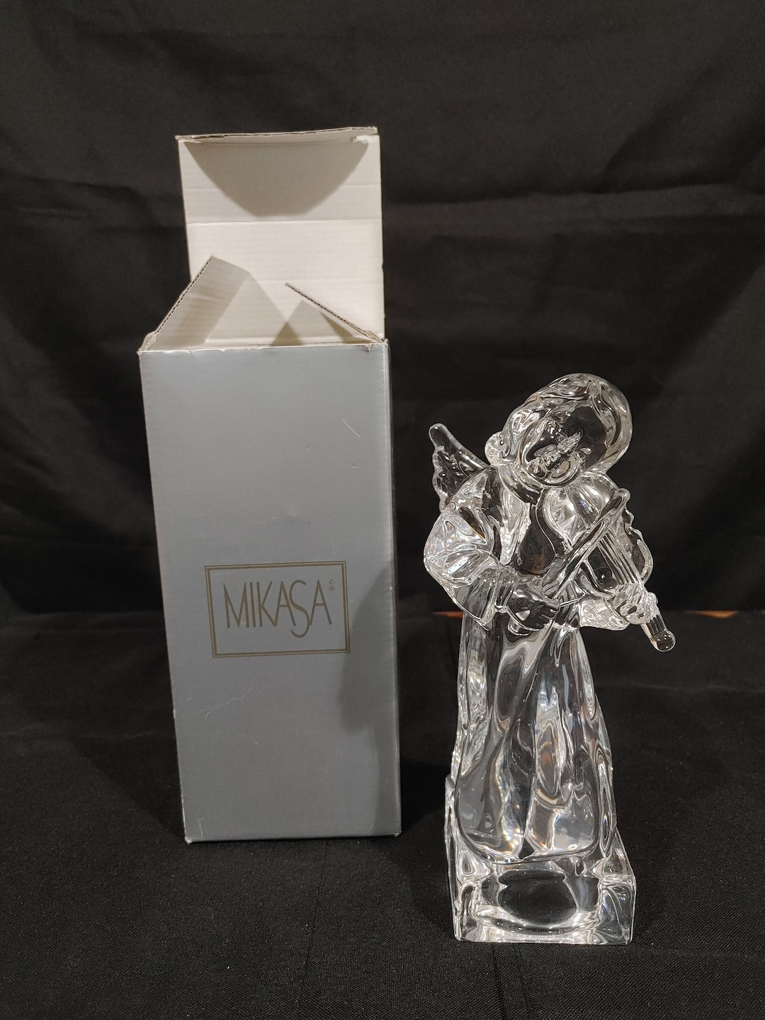 Fix-vintage Glass Angelic Violin Figure by Mikasa (in Original Box) - Etsy