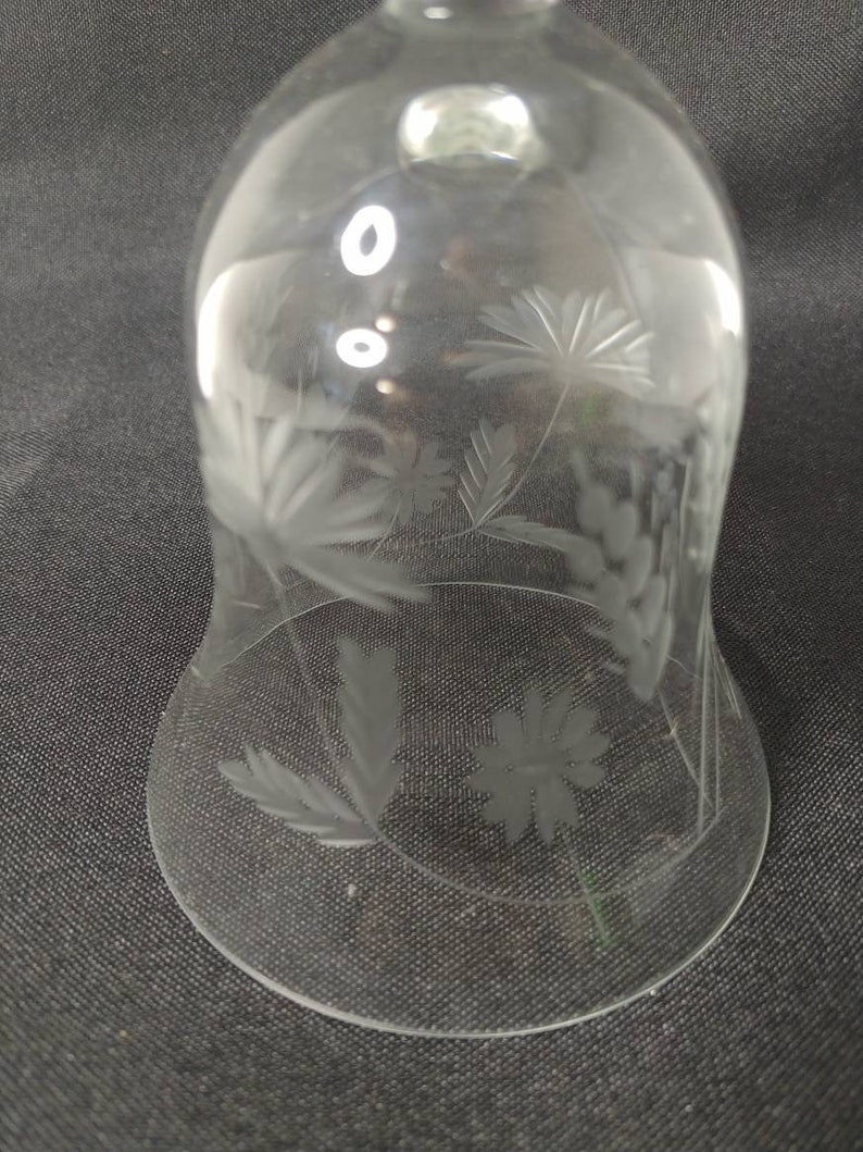 Vintage Glass Etched Bell With No Clapper by Princess House | Etsy
