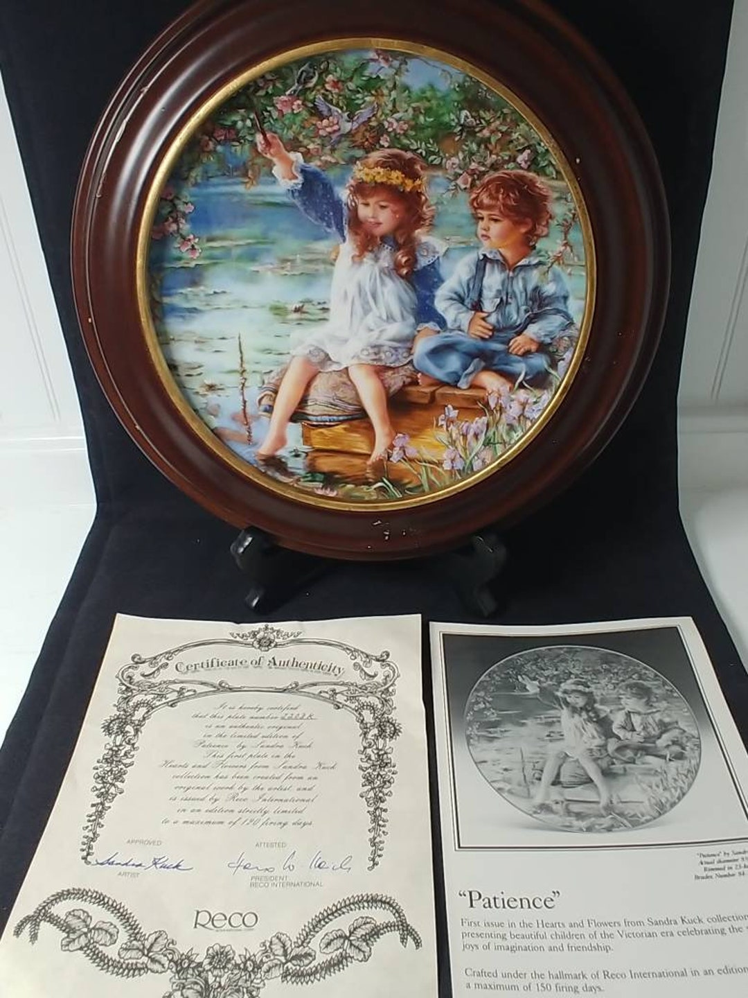 Fix-reco Int "patience" Plate- by Sandra Kuck With Vintage Van Hygan ...