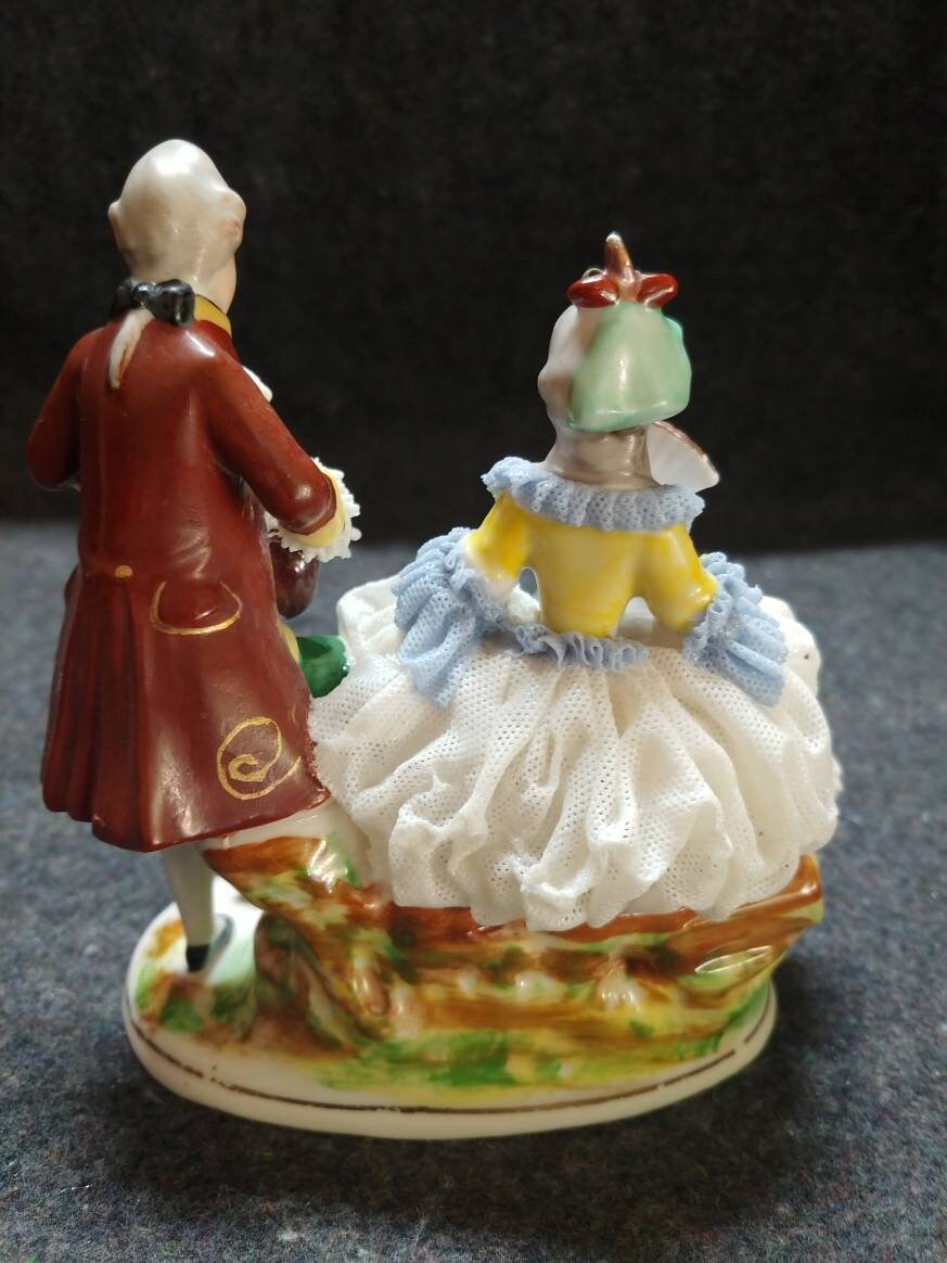 Dresden Meissen German Victorian Couple Figurine - Etsy