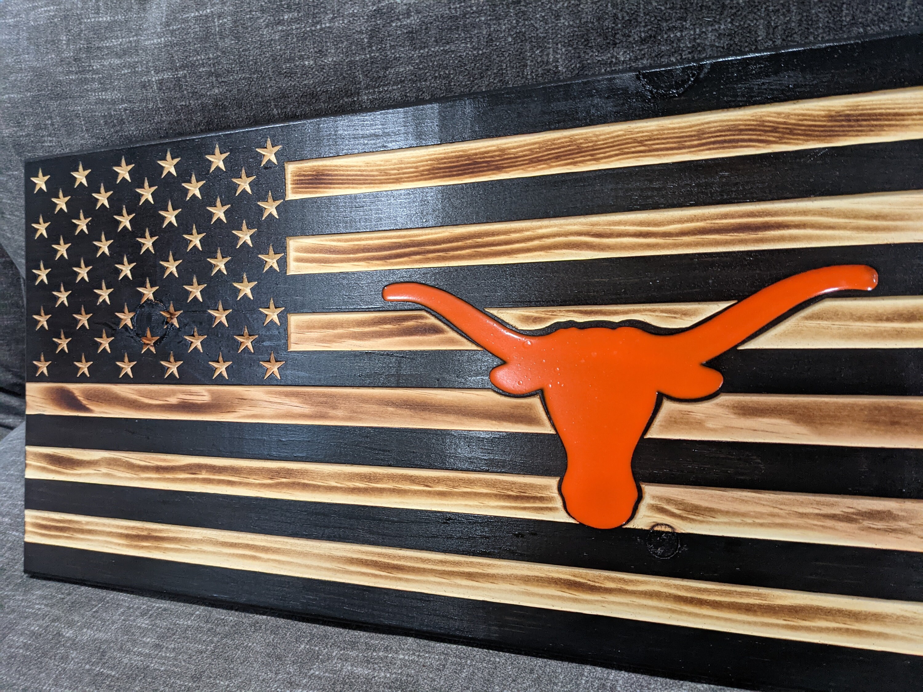 University of Texas Longhorns UT Football Wooden Flag | Etsy