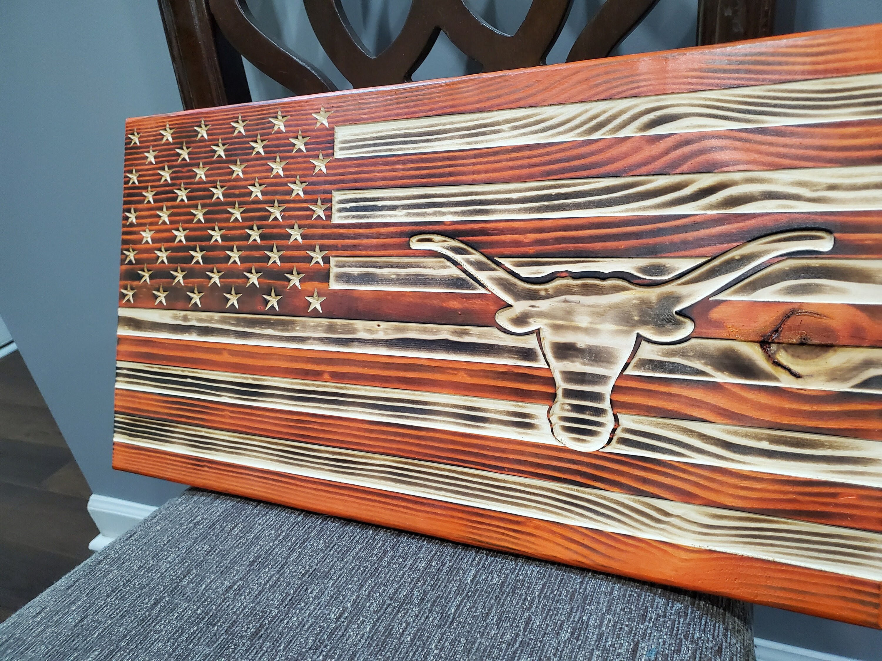 University of Texas Longhorns UT Football Wooden Flag | Etsy