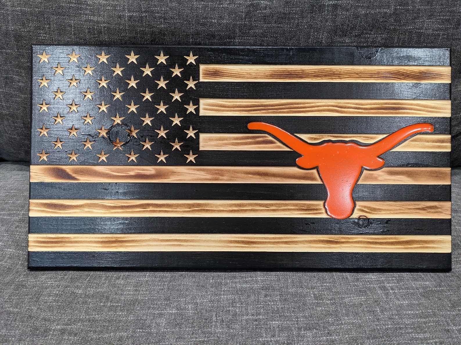 University of Texas Longhorns UT Football Wooden Flag | Etsy