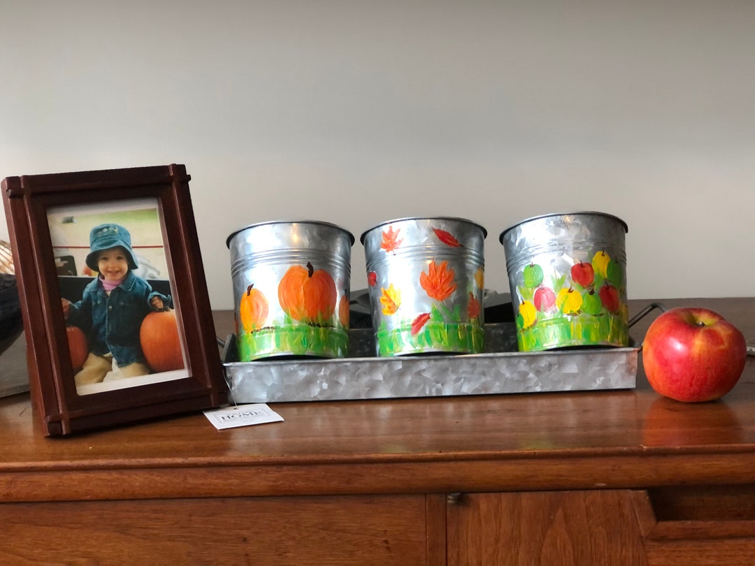 Hand Painted Fall Farmhouse Pots - Etsy