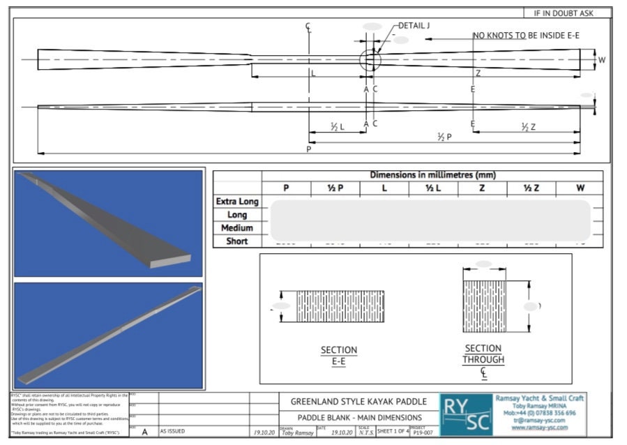 Greenland Paddle Plans & "how to Make" Guide - Etsy Canada