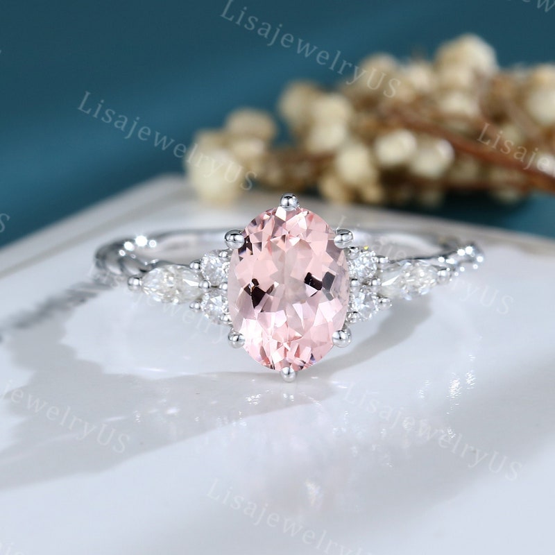 White Gold Morganite - Etsy