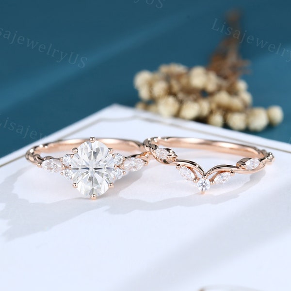 Moissanite Rose Gold Engagement Ring - Etsy