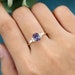 Oval Cut Alexandrite Engagement Ring Vintage Engagement Ring 14K Yellow ...