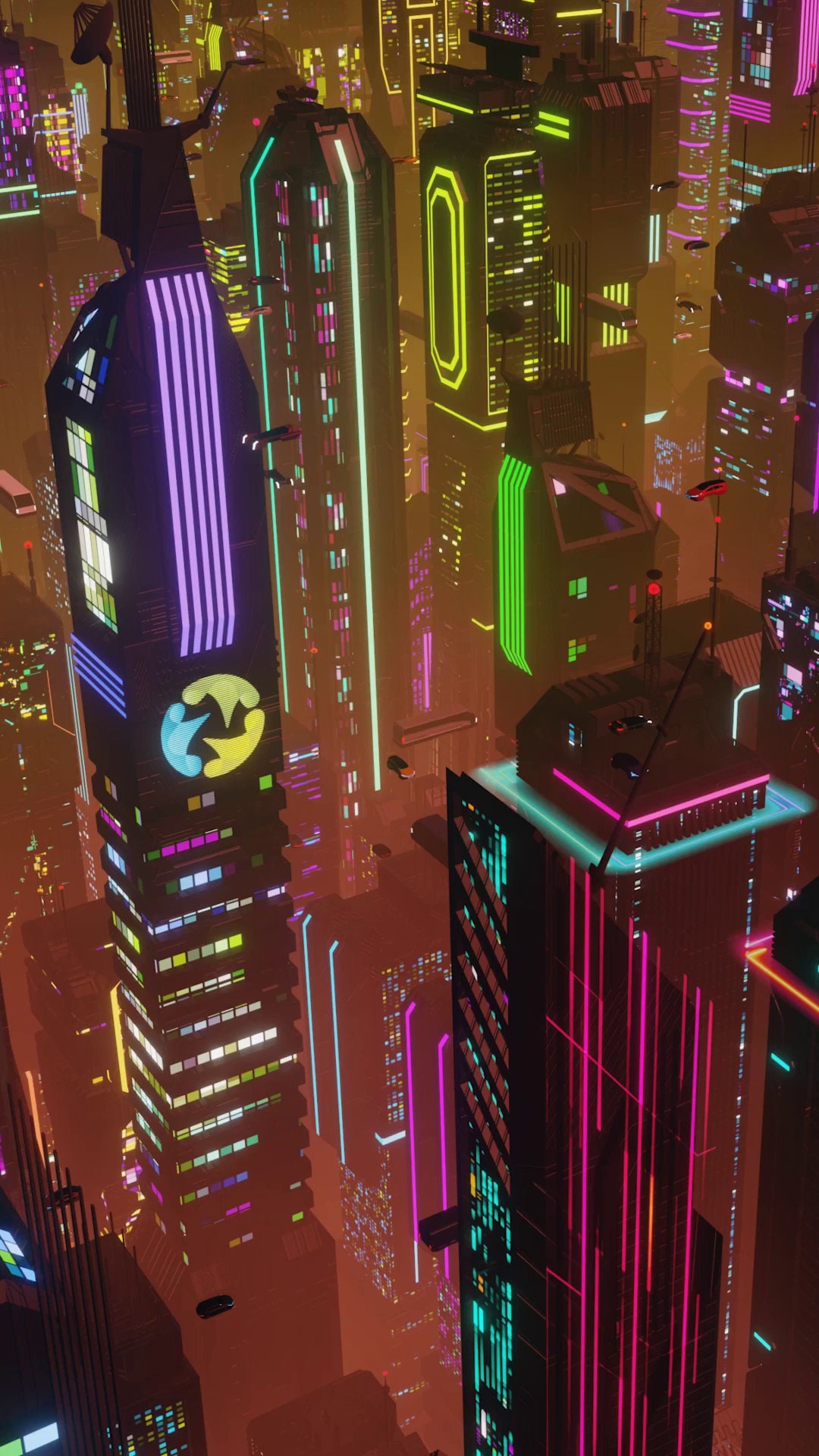 Animated Background - 3 Cyberpunk Future Cityscapes for iPhone ...