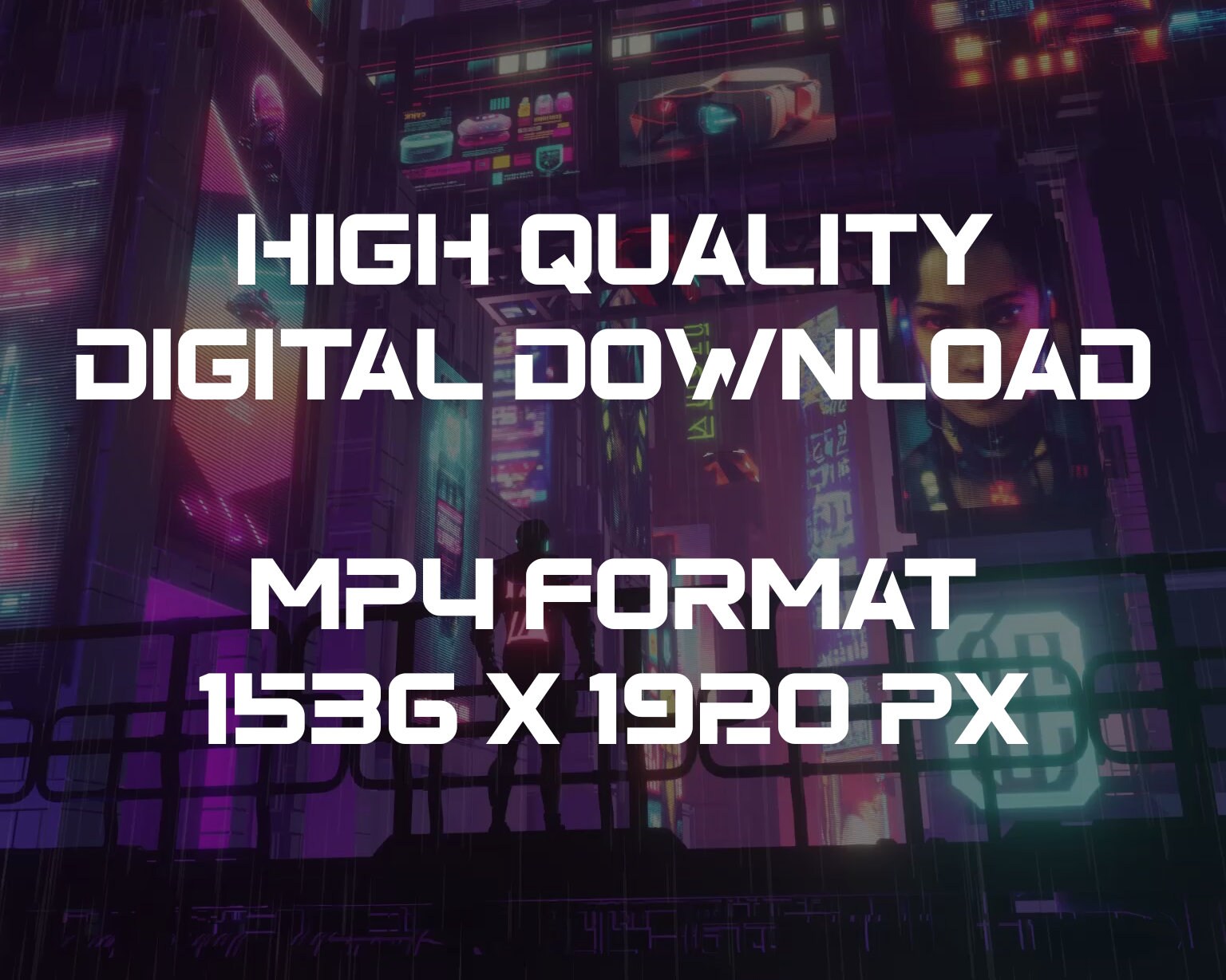 Animated Background - Cyberpunk Future Cityscape Scene for iPhone ...