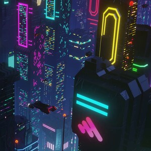 Animated Background - 3 Cyberpunk Future Cityscapes for iPhone ...