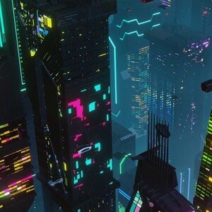 Animated Background - 3 Cyberpunk Future Cityscapes for iPhone ...