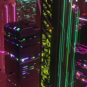 Animated Background - 3 Cyberpunk Future Cityscapes for iPhone ...