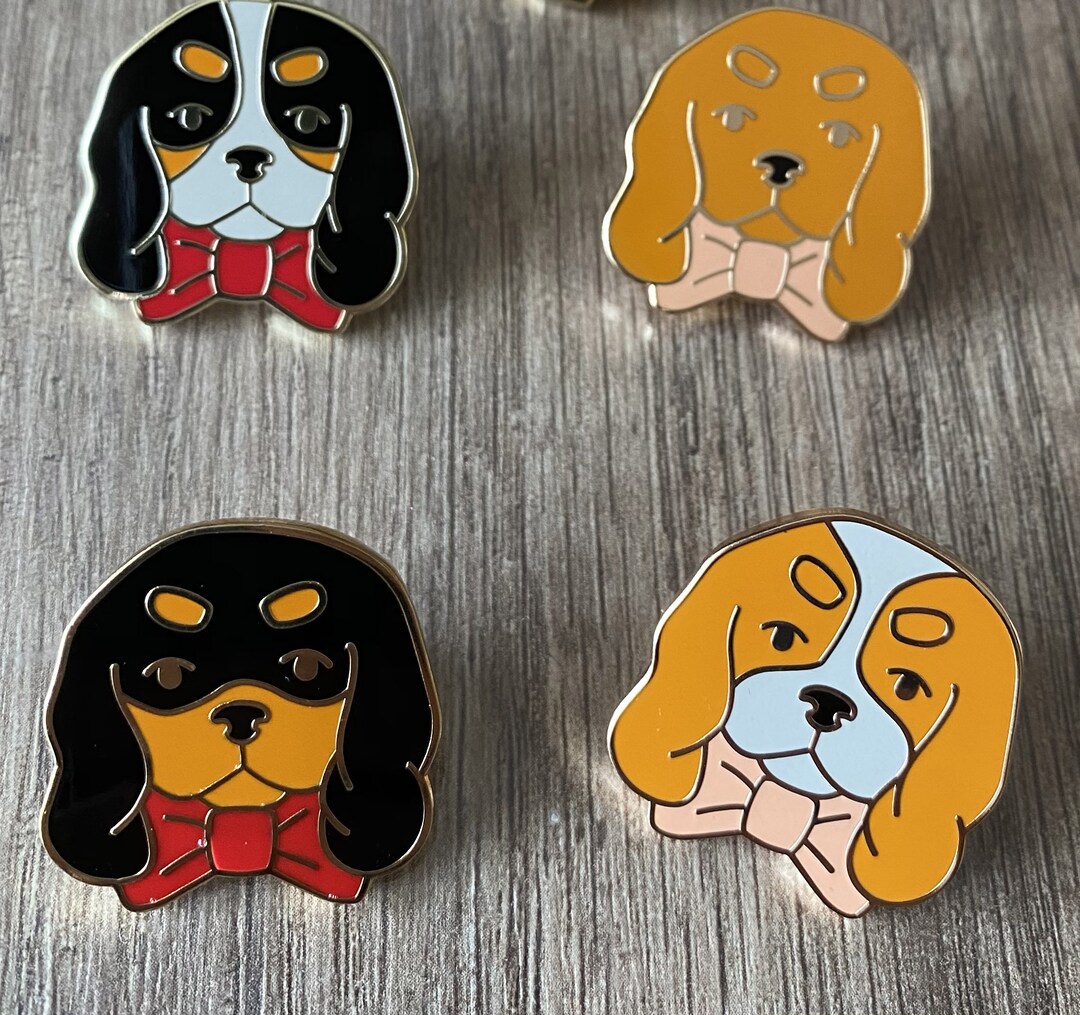 Cavalier King Charles Enamel Pins - Etsy