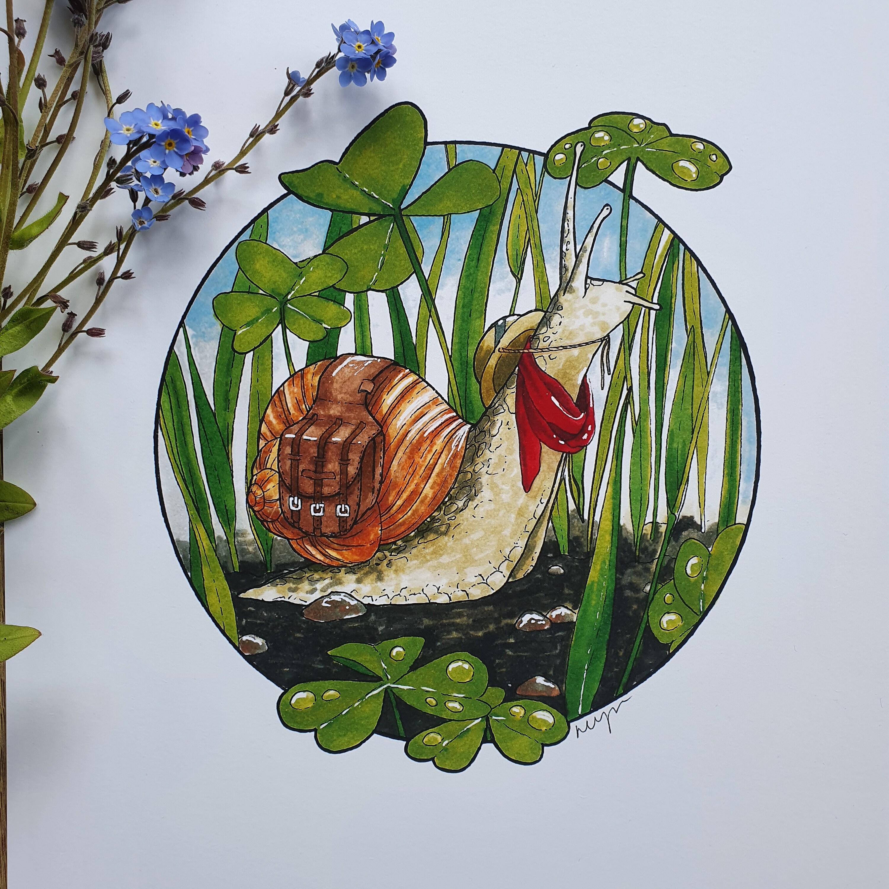 Sydney Snail Whimsical Quirky Snail Art Print - Etsy
