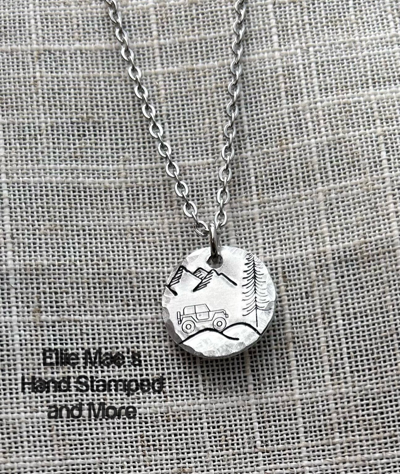 Off Road Rock Crawler Necklace ~ Hand Stamped ~ Mountain Mtn 4x4 ...