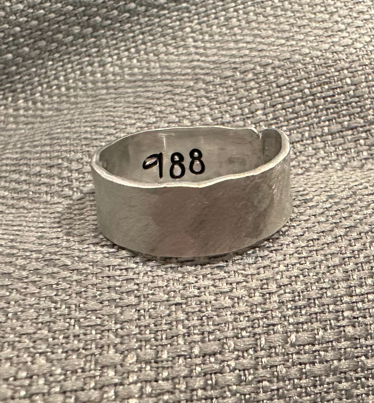 Semicolon 988 Ring Hand Stamped Suicide Awareness Ring Mental Health ...