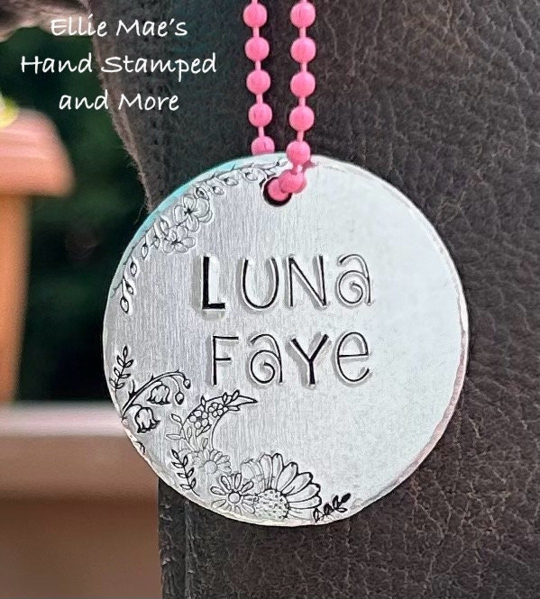 Personalized Bag Tag Charm Floral Diaper Bag Charm Backpack Name Tag ...