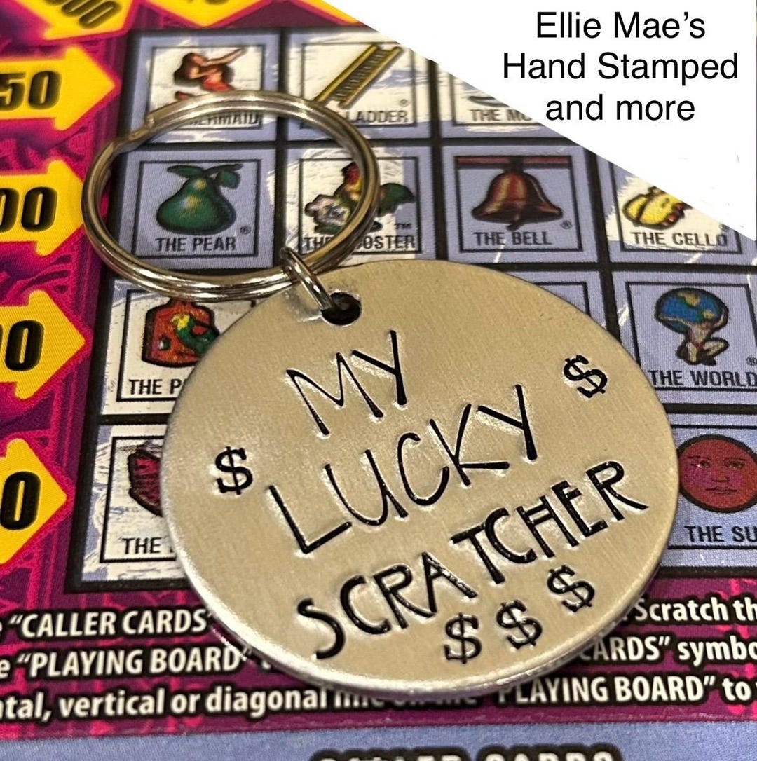 Lottery Ticket Scratcher ~ Hand Stamped ~ My Lucky Scratcher ...
