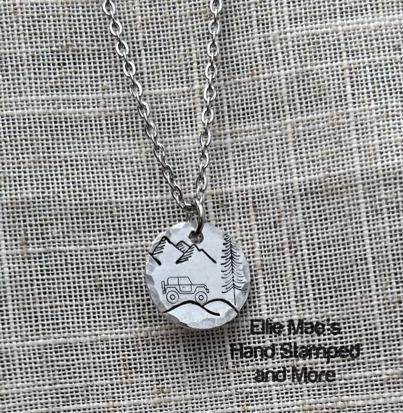 Off Road Rock Crawler Necklace ~ Hand Stamped ~ Mountain Mtn 4x4 ...