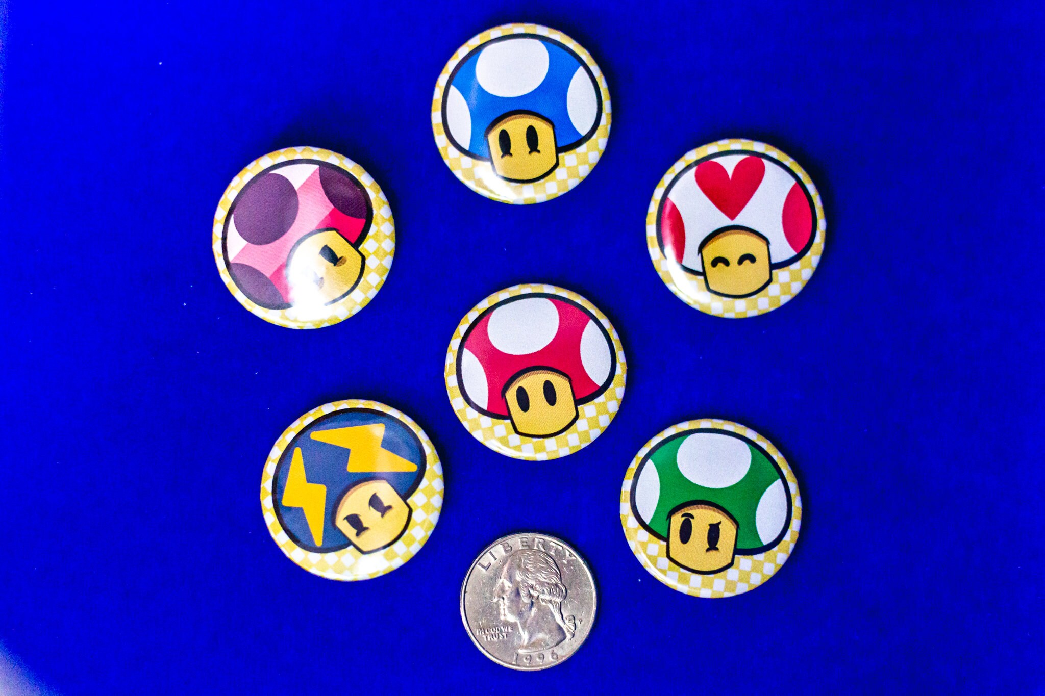 Papier Mario es Shrooms Button Set - Etsy.de